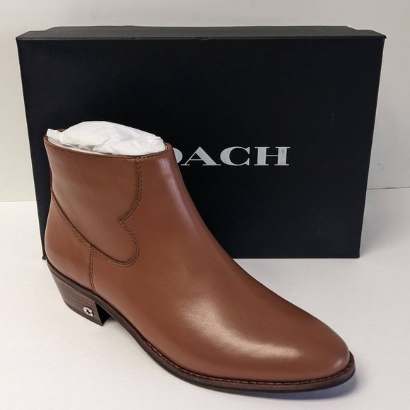 Coach | Shoes | Coach Dannie Ankle Boots Saddle Leather Womens 8 M ...